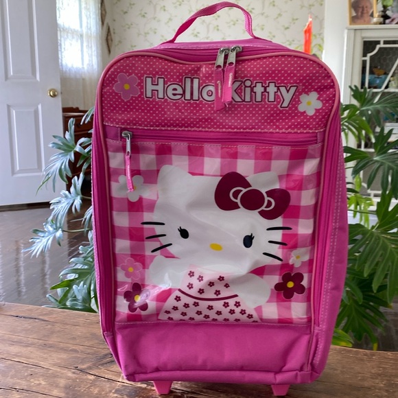 Hello Kitty | Bags | Hello Kitty Travel Suitcase Rolling Bag Overnight ...